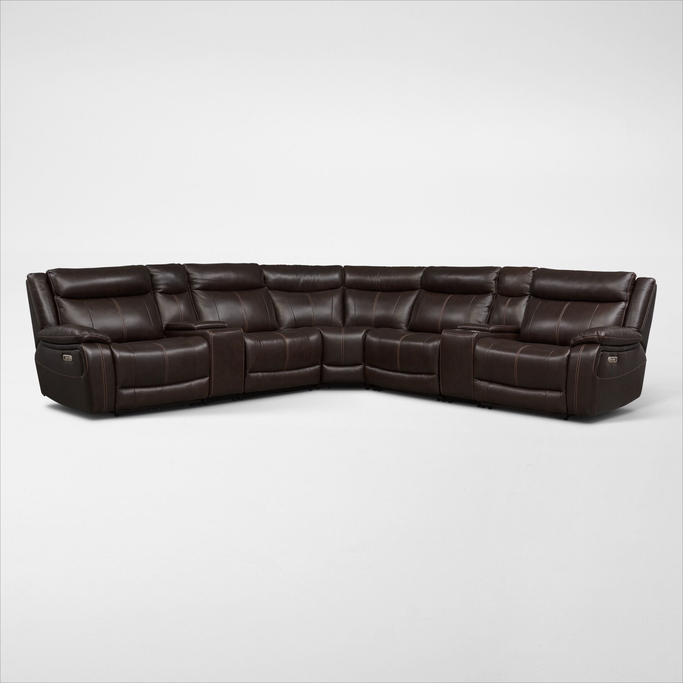 American signature leather sectional store
