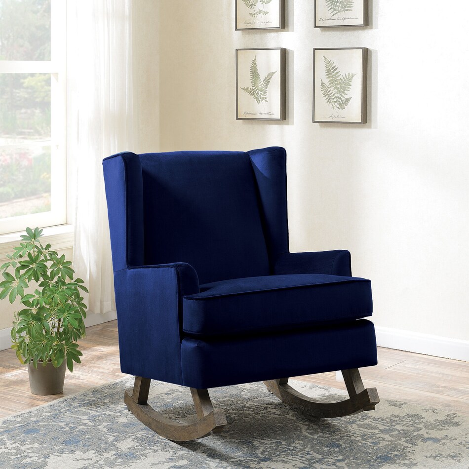 Walla Rocking Chair - Blue | American Signature Furniture