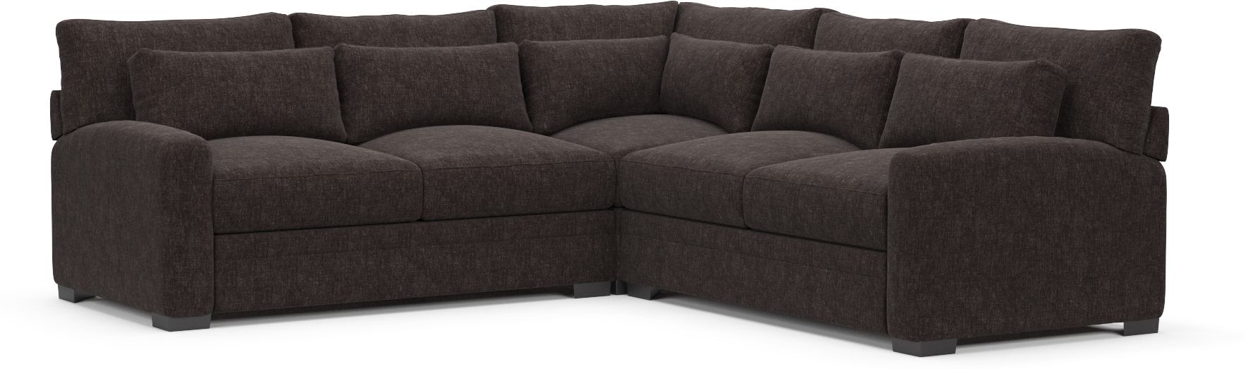 Winston Foam Comfort 3-Piece Sectional - Contessa Java | American ...