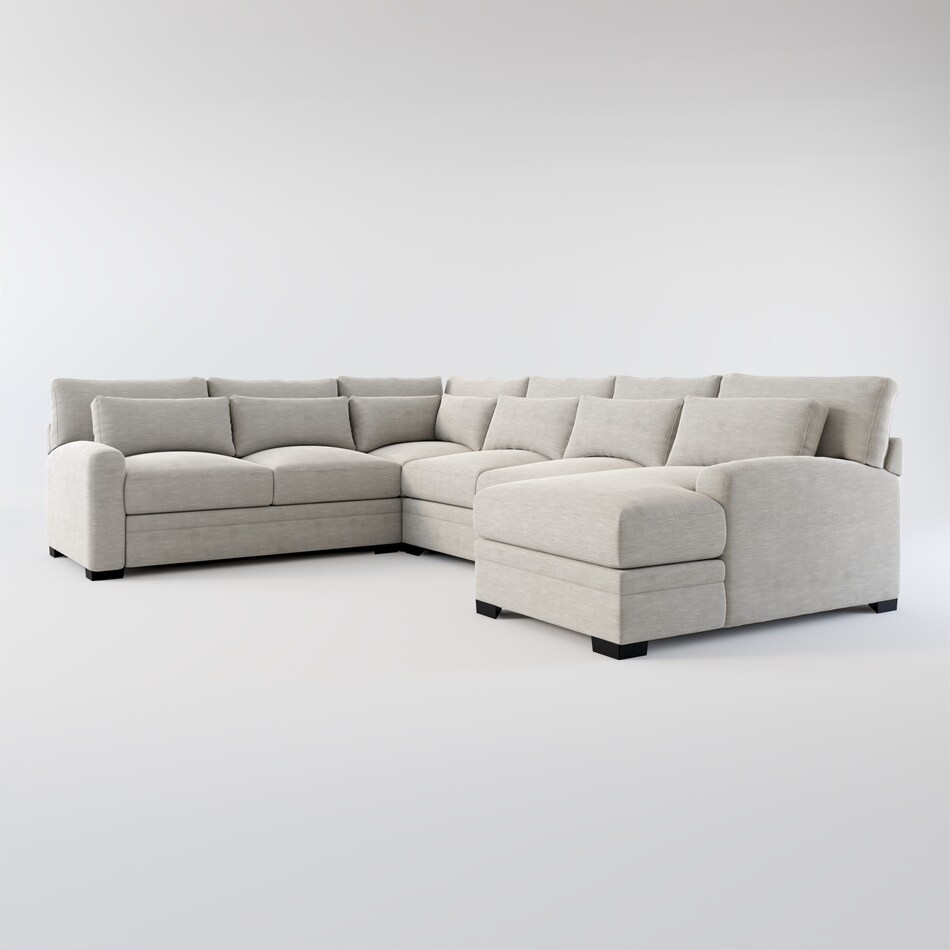 Winston 4-Piece Sectional with Chaise | American Signature Furniture